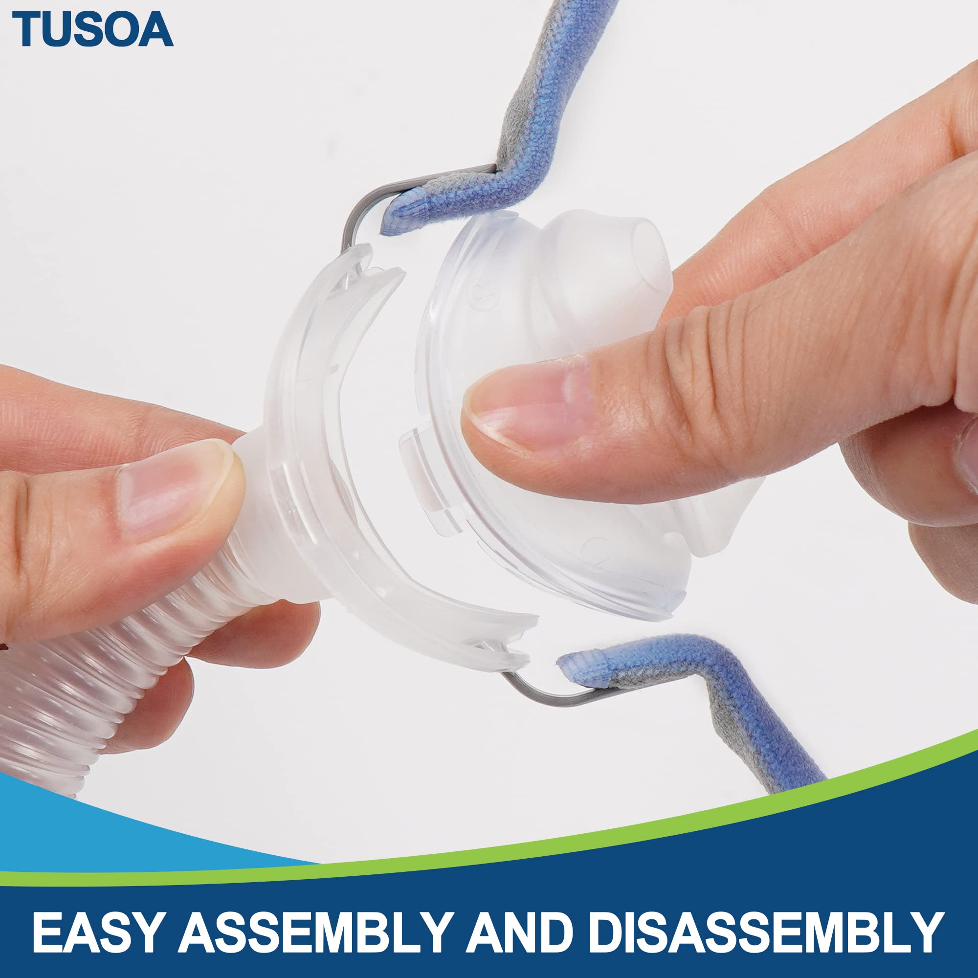 TUSOA 2 Packs Cushion (Medium) for P10, with 2Pcs Straps Replacement Kit with Softer, Lighter Weight