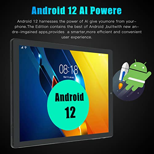 10.1in Tablet, 1960 x 1080 IPS HD 6GB RAM 128GB ROM 2.4G 5G Dual Band Tablet PC with 10-Core CPU, Dual Camera, Dual Speakers and 8800mAh Battery, Full Screen Tablet Computer