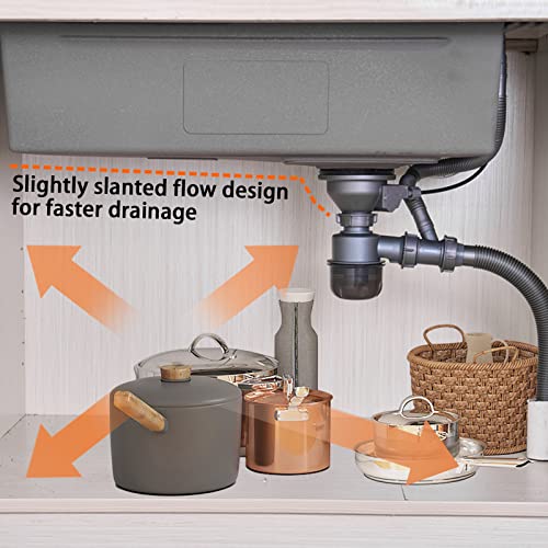 Ribanedy 31.5-inch Black-Grey Nano Kitchen Sink 304 Stainless Steel Waterfall Sink Single Bowl Workstation Kitchen Sink With Multifunctional Top Loading Flying Rain pull-out faucet