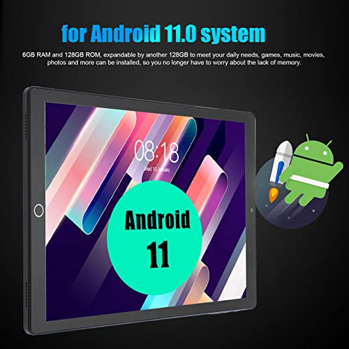 Yunseity 10.1 Inch Tablet, 2.4 5G WiFi Smart Tablet PC, 1080P IPS Touch Screen Tablet, 6G RAM 128G ROM, Octa Core Processor, GPS Navigation, 6000Mah Battery, 5MP 13MP Cameras