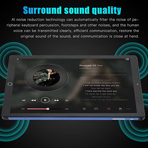 Yunseity 10.1 Inch Tablet, 2.4 5G WiFi Smart Tablet PC, 1080P IPS Touch Screen Tablet, 6G RAM 128G ROM, Octa Core Processor, GPS Navigation, 6000Mah Battery, 5MP 13MP Cameras