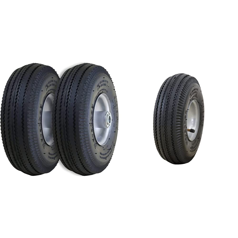 Marathon Pneumatic Air Filled Hand Truck Tires and Wheels | 2 Pack