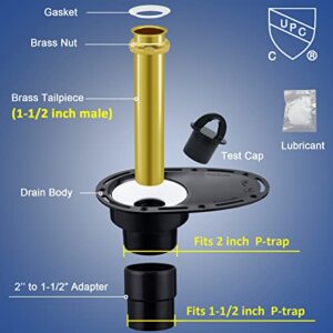 Upgrade Freestanding Tub Drain Rough-in Kit for Freestanding Bathtub, with Brass Pipe and ABS Pipe - CUPC Certification