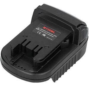 lilocaja mt20ml battery adapter for milwaukee m18 18v tools, makita to milwaukee battery adapter compatible with makita 18v max li-ion battery