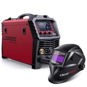 arccaptain mig200 welder & welding helmet