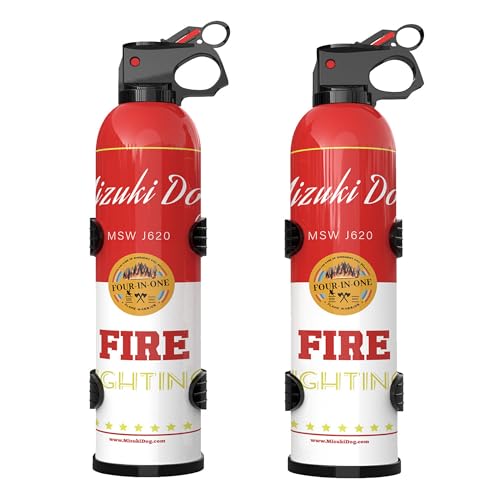 Mizuki Dog Fire Extinguisher 2 Count,Extinguishers for The Home,House,Car,Work,Camping,Extinguishing Solid Material Fires,Liquid Fires,Charged Material Fires,Cooking Fires (2Pcs set)