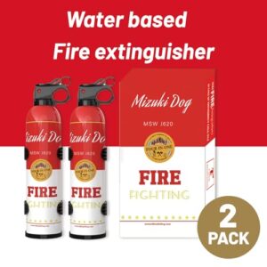 Mizuki Dog Fire Extinguisher 2 Count,Extinguishers for The Home,House,Car,Work,Camping,Extinguishing Solid Material Fires,Liquid Fires,Charged Material Fires,Cooking Fires (2Pcs set)