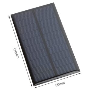 FellDen Micro Solar Panels with Wire, 5PCS 5V 200mA Photovoltaic Solar Cells Kit 110mmx60mm / 4.33''x 2.36''