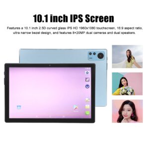 IPS HD 10.1 Inch Tablet, 8G RAM 256GB ROM Tablet PC, Supports 2.4 5G WiFi, 8MP 20MP Cameras, 8 Core CPU, GPS Navigation, 6000Mah Battery, Dual SIMs