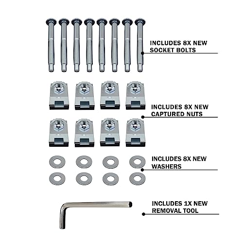 KGGMGUG Truck Bed Mounting Bolt Nut Hardware Kit Fits for Ford 1999-2016 F250 F350 F450 F550 Super Duty Replaces 924-311 W706640-S900 W706641-S900 W708770-S436 XC3Z-9900038-AA