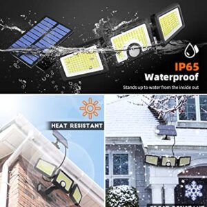 Otdair Solar Outdoor Lights,312 LED Solar Flood Lights,Separate Panel ,270°Wide Lighting Angle Security Lights(2 Pack)