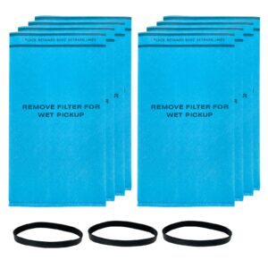 8 pack wet dry filter bags compatible with workshop ws01025f2, craftsman 9-38737, multifit vf2000, select 2-1/2 to 5-gallon shop vac vacuum stinger craftsman husky (with 3 retaining bands)