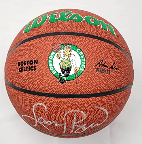 Larry Bird Autographed Boston Celtics Logo Wilson NBA Basketball Beckett Witnessed - Autographed Basketballs