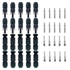 jmelehw 20pcs solar connectors, male/female ip67 waterproof solar panel connectors (10 pairs)