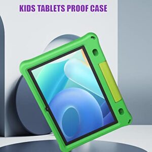 BAKEN 10" Kids Tablet, WiFi Tablet for Kids, Android 12.0 Toddler Tablet with Dual Camera 3GB 64GB 1280x800 HD IPS Touchscreen 6000mAh Kidoz Pre-Installed Parental Control Kid-Proof Case (Green)