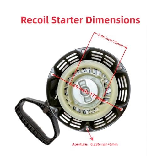 Kvjicdo 751-10955 Recoil Starter Replacement for MTD 161-JW 161-JWA Craftsman C-Cadet Hus-kee Troy-Bilt Yard Machines Snowblower Rep 951-10955