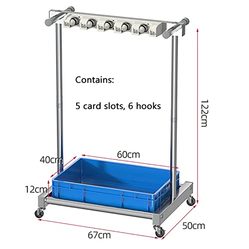 Cart Cleaning Tool Tower Mop Holder Umbrella Stand,Broom and Mop Holder Put Wet Mops Movable Commercial Mop Rack Cleaning Tool Cart Storage for Garden Garage Organizer Mop Drain Rack