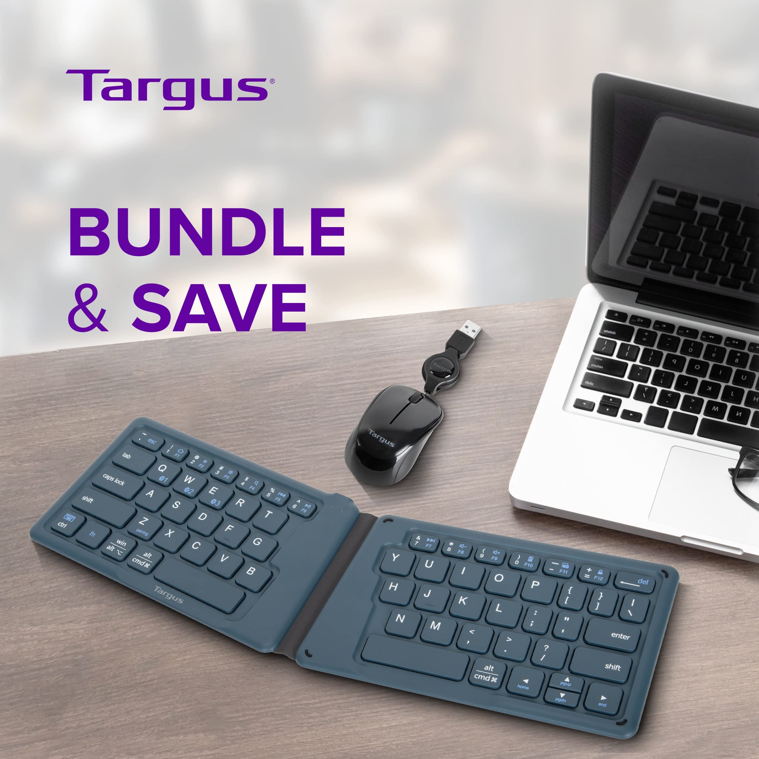 Targus Foldable Bluetooth Keyboard + Compact Mouse