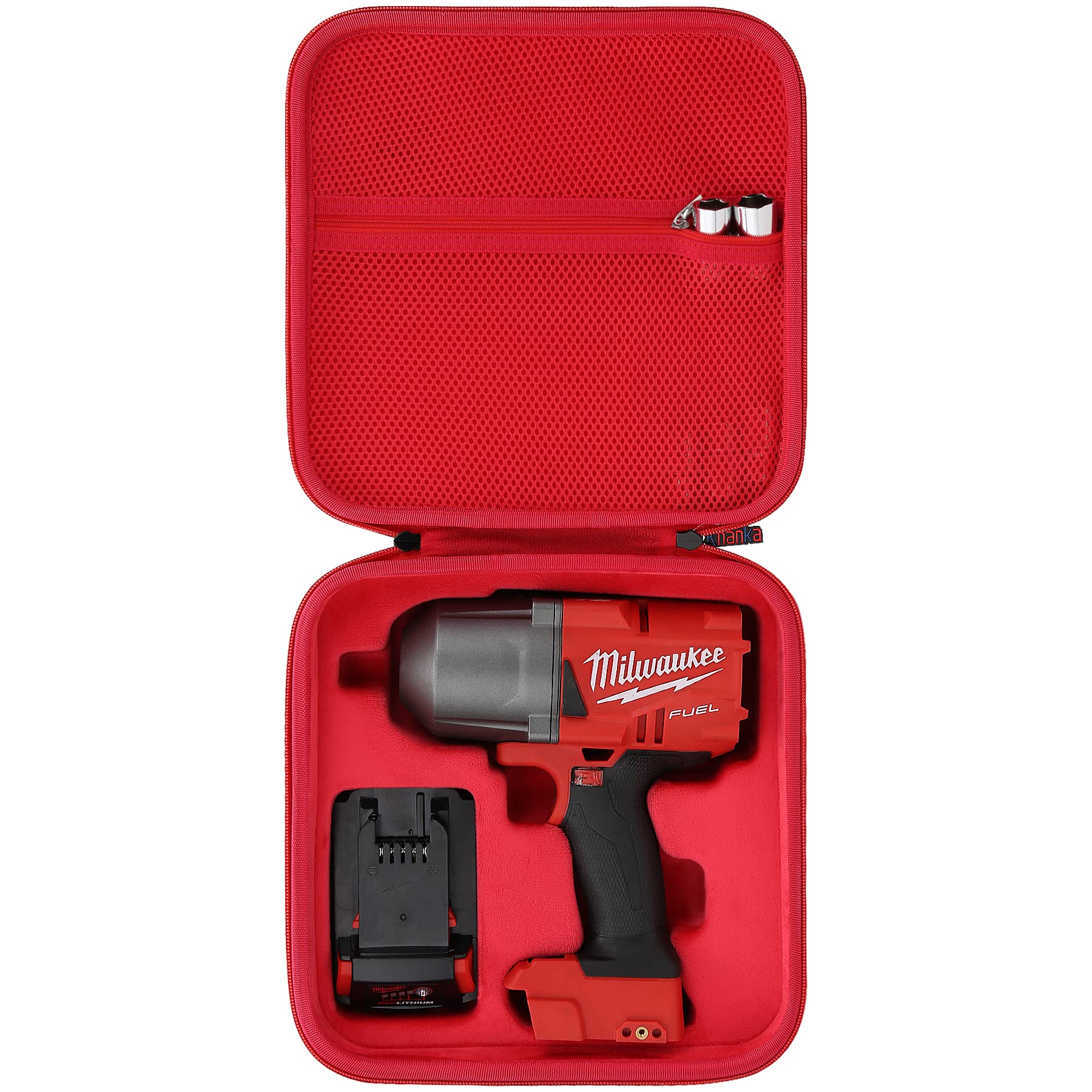 khanka Hard Case Replacement for Milwaukee 2767-20 M18 FUEL High Torque 1/2" Impact Wrench, Case Only