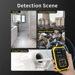 Geiger Counter(GC-01),Nuclear Radiation Detector,Portable Handheld X-ray，Y-ray, β-ray Rechargeable Radiation Monitor Meter,with LCD Backlight Sound-Light Alarm,5 Dosage Units Switched