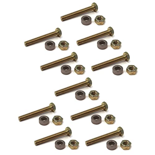 The ROP Shop | Pack of 10 - Shear Pin Bolt, Nut & Spacer for Rotary 8938, Oregon 80-748, 80748