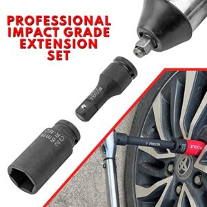 BILITOOLS 3/4 inch Drive Extension Set Impact Grade Socket Ratchet Extension Bar Set 4", 6", 10"