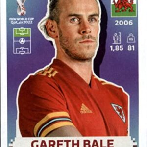 2022 Panini World Cup Qatar Sticker #WAL17 Gareth Bale Group B Wales Mini Sticker Trading Card