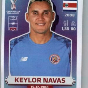 2022 Panini World Cup Qatar Sticker #CRC3 Keylor Navas Group E Costa Rica Mini Sticker Trading Card