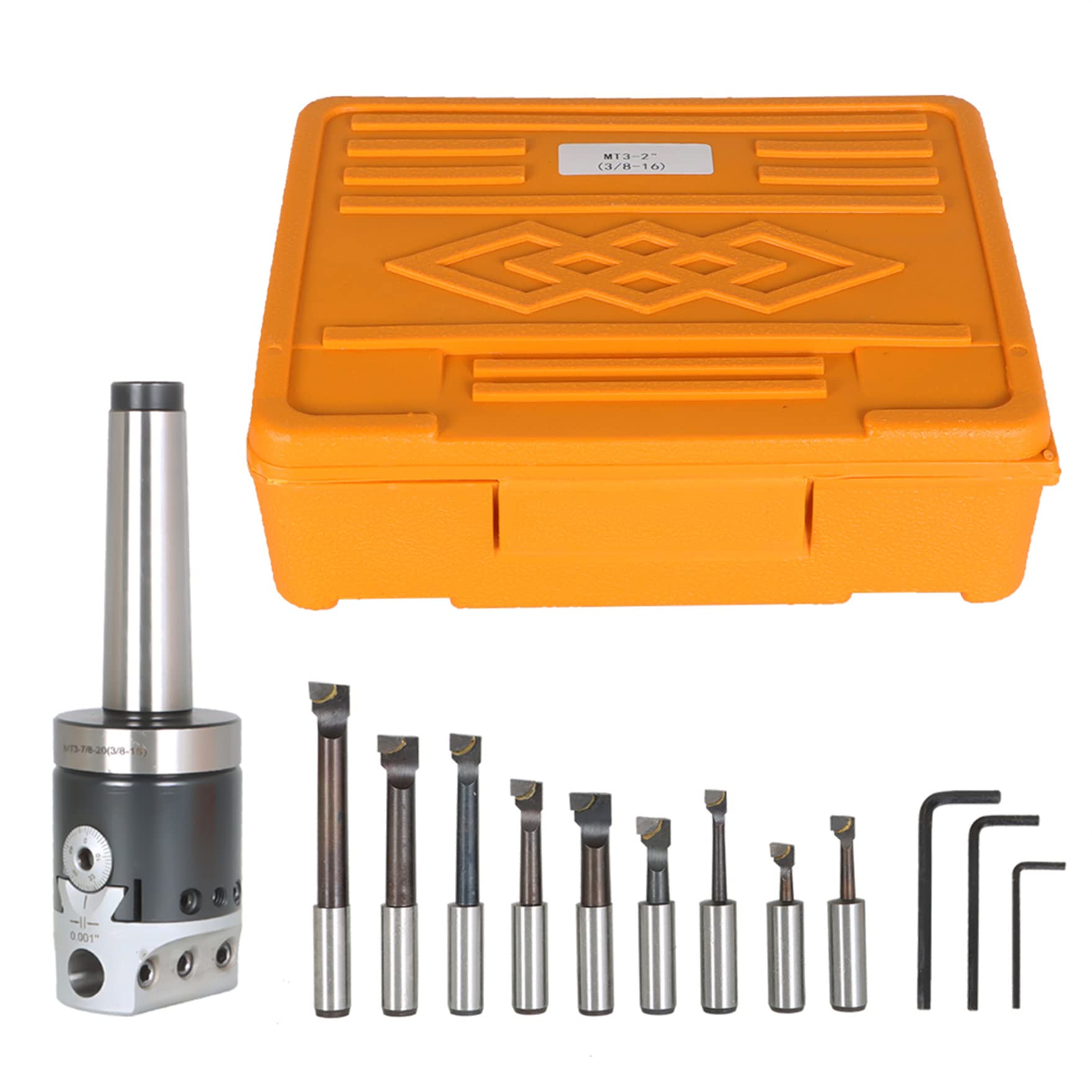 waltyotur 2 Inch Boring Head MT3 Bar Tool Set for Milling Forming and Drilling Machines