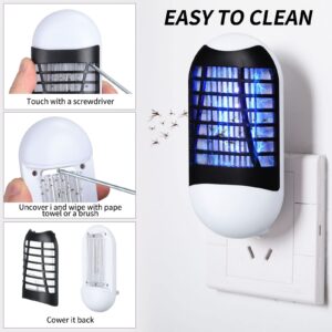 Qualirey 6 Pcs Bug Zapper Indoor Plug in Electric Mosquito Zapper Portable Mosquito Repellent Indoors Fly Trap Mosquito Gnat Killer Insect Zapper Lamp for Home Bedroom Garage Kitchen