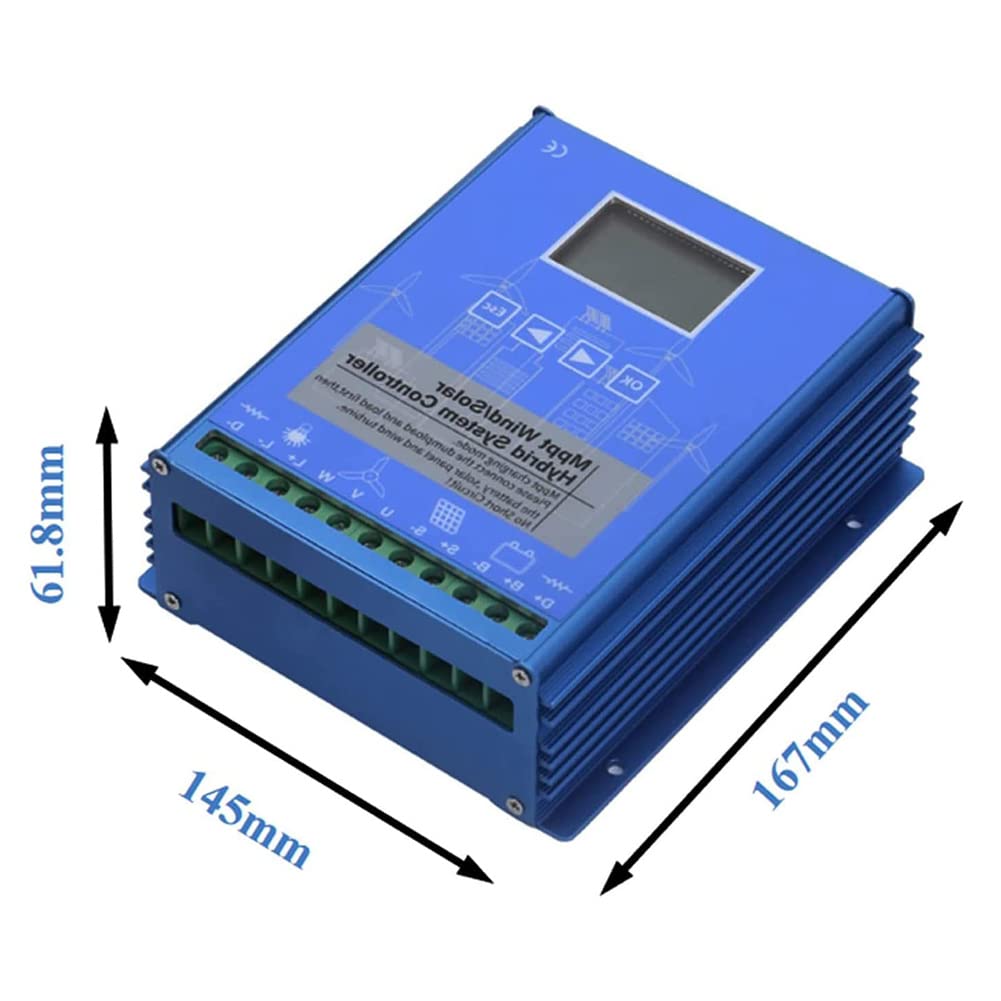 LQX 3000W MPPT Solar Wind Hybrid System Charge Controller,12V 24V 48V Auto High Efficiency Regulador Regulator Home Use Wind Generators for Household Systems