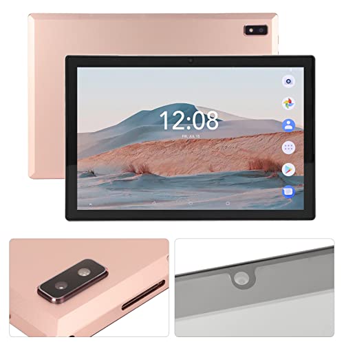 Rosvola 10.1in HD Tablet, Tablet PC 3GB 64GB Dual Cameras 100-240V Dual SIM Dual Standby for Learning (US Plug)