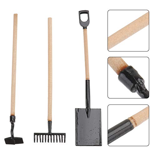 SAFIGLE 2 Sets Cactus Decors Garden Succulent Mini Miniature Hand Decoration Tools Transplanting Rake Fairy Black Decor Care Potting Playing Bonsai Accessories Kit Houseplant Fake Indoor