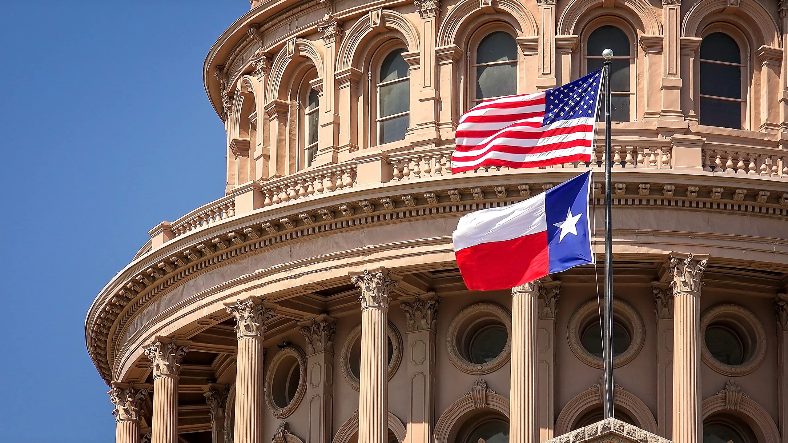 Texas Flag 3 x 5 ft Outdoor, High Wind, Heavy Duty Large TX State Flags for Outside, Durable Nylon with Luxury Embroidered Stars Sewn Stripes Brass Grommets