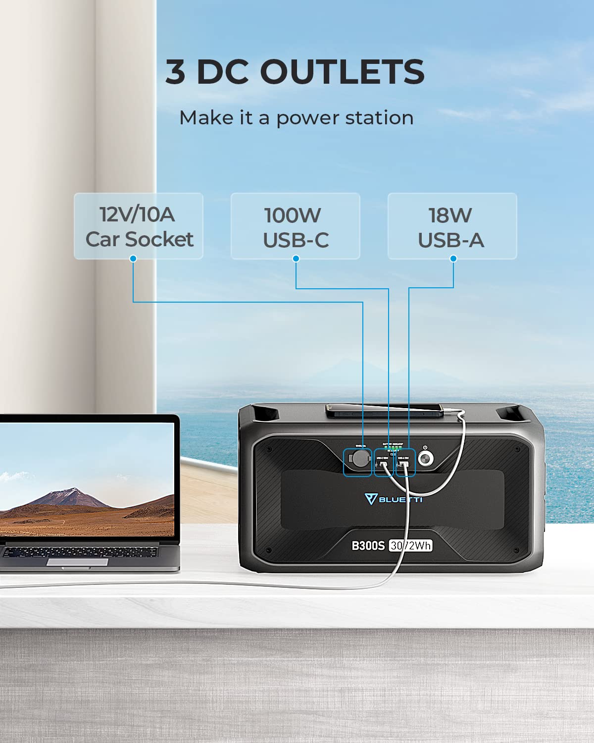 BLUETTI Expansion Battery B300S, 3072Wh LiFePO4 Battery Pack for Power Station AC500, DC Power Source w/Self-Heat Function, Extra Battery for Home Use, Emergency, Off-Grid Living