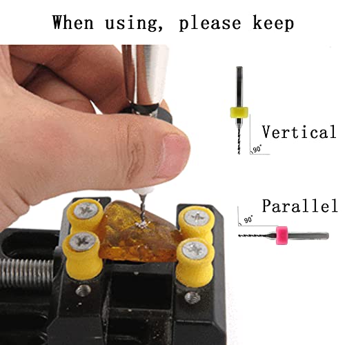 50 pcs PCB Drill bit Set, Carbide Micro Drill bit,1/8" Shank Spiral Groove，0.3mm-1.2mm (5 Pieces Each) Micro Drill bit Set, Mini Drill bits, Small Drill bits,Micro Drill bits.JTEYINH