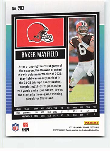 2022 Score #203 Baker Mayfield Cleveland Browns NFL Football Trading Card