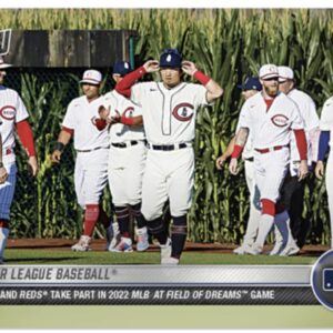 2022 Topps Now ‘22 Field of Dreams Game- Cubs vs. Reds #691 - Seiya Suzuki - Chicago Cubs and Cincinnati Reds Baseball trading card- Shipped in Protective Screwdown Holder.