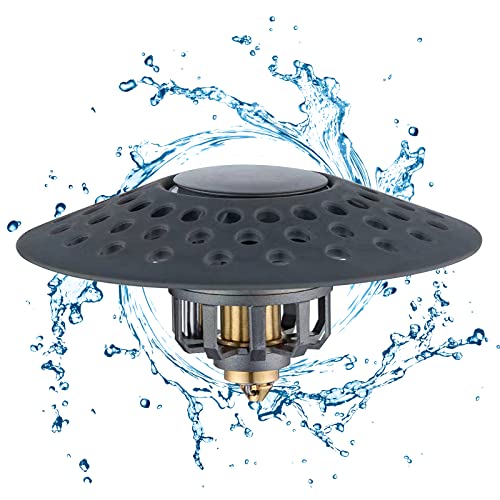 Universal Bathtub Stopper, Upgraded Bathroom Shower Drain Hairpin / with Drain Catcher / pop-up Drain Filter / for 1.6-2.0 inch Bathtub Stopper