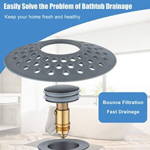 Universal Bathtub Stopper, Upgraded Bathroom Shower Drain Hairpin / with Drain Catcher / pop-up Drain Filter / for 1.6-2.0 inch Bathtub Stopper