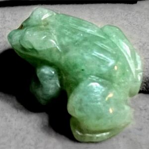 Lucky Green Aventurine Frog Totem Stone Carving Figurine