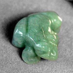 Lucky Green Aventurine Frog Totem Stone Carving Figurine