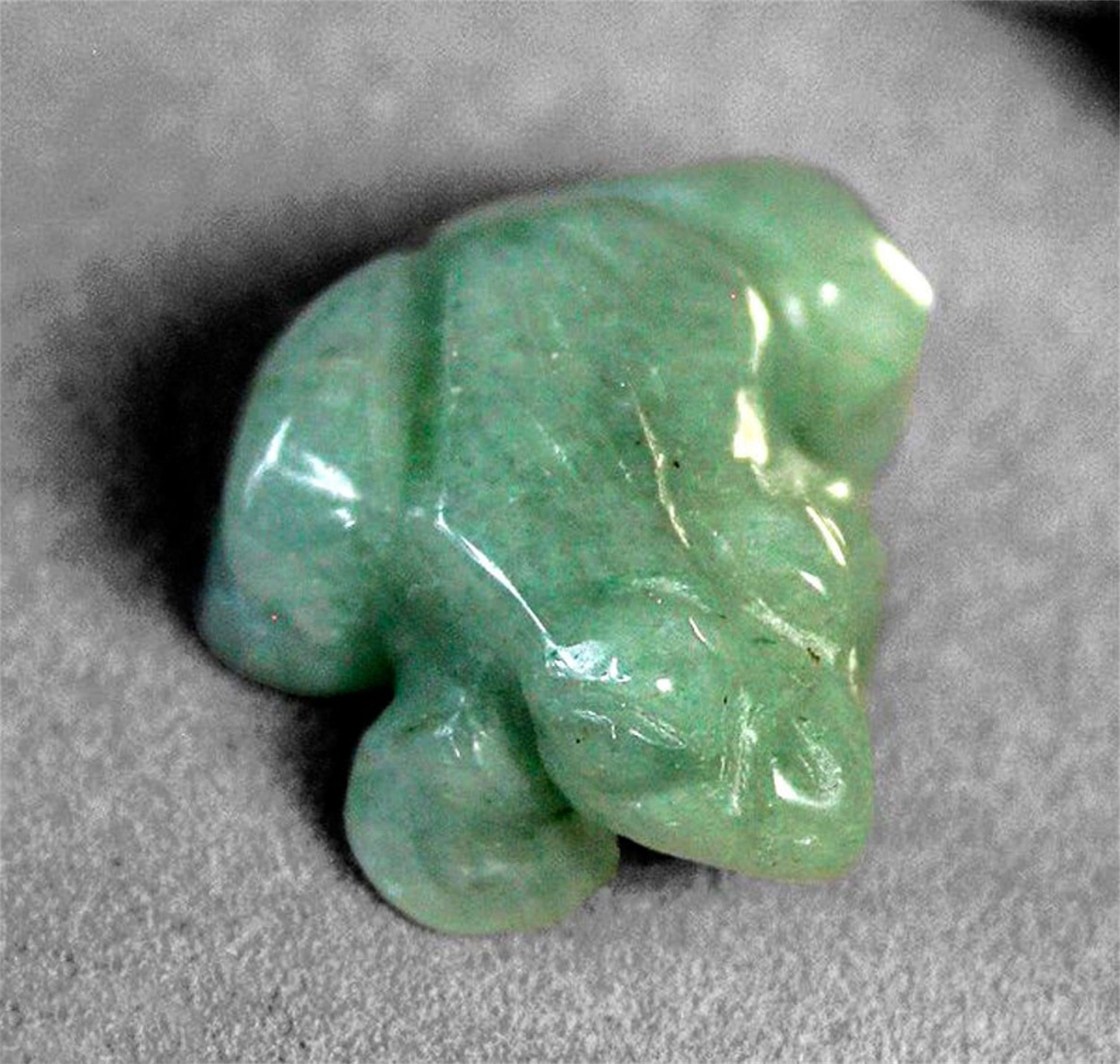 Lucky Green Aventurine Frog Totem Stone Carving Figurine