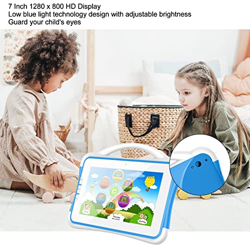 Toddler Tablet, 5G WiFi 7 Inch Dual Camera Child Learning Tablet 100240V 1GB Plus 32GB for Boys for Girls US Plug