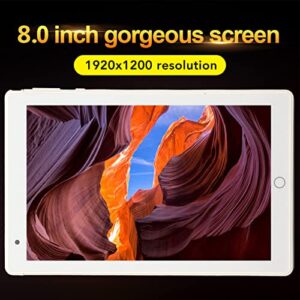 for Tablet, Gaming Tablet 4GB 64GB RAM Front 2.0 Megapixel Silver 1920x1200 (US Plug)