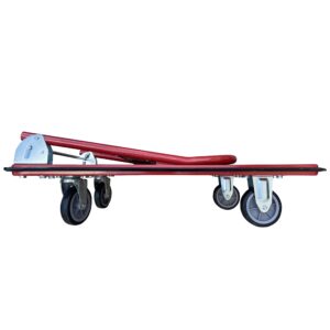 Folding Platform Cart, 660lbs Capacity, 36" x 24", Red Color