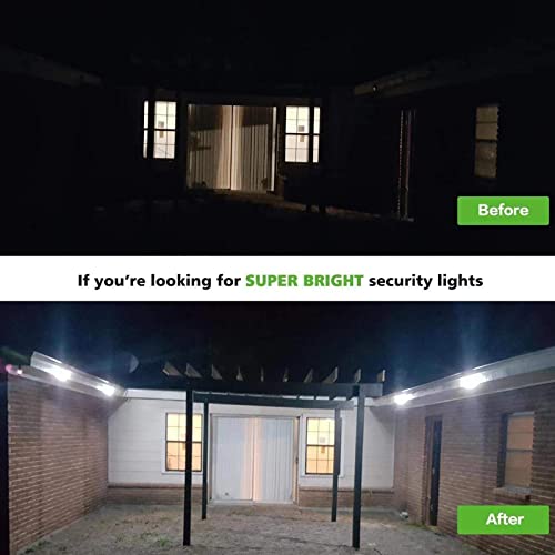 DONLINE Outdoor Motion Sensor Light Battery Powered LED Spotlight, Waterproof Motion Detector Security Light 800 Lumen with Adjustable Heads Auto On Off for Porch Stair Hallway Garage Wall Shed