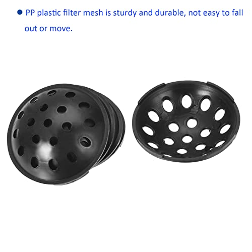 M METERXITY 5 Pack Plant Pot Hole Mesh Pads - Bowl Shape Bonsai Flowerpot Drainage Grid Screen Apply to Outdoor/Garden (20x70mm, Black)