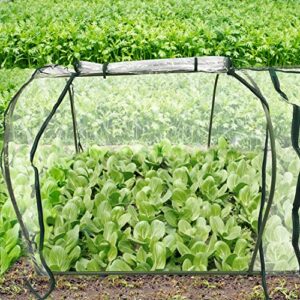 50% Larger 116"(L) X 40"(W) X 32"(H) Green Houses for Outside Heavy Duty,Steel Frame with Waterproof UV Protect PVC Plastic Covering,Cloche Tunnels with 3 Large Roll-up Zipper Door,Outdoor Indoor Use