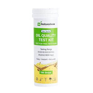 Restaurantware Be Safe Frying Oil Quality Test Strip - Low Range, Assorted, 100 count box